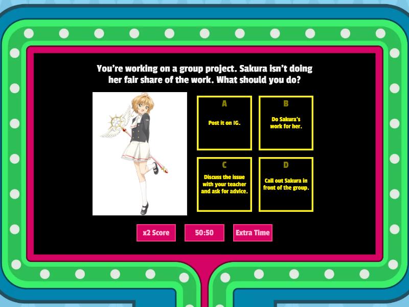 Favorite Anime Characters - Problem solving - Gameshow quiz