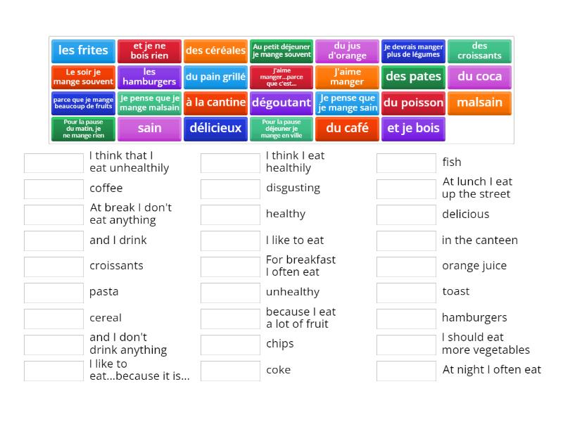 AVU talking prep - Match up
