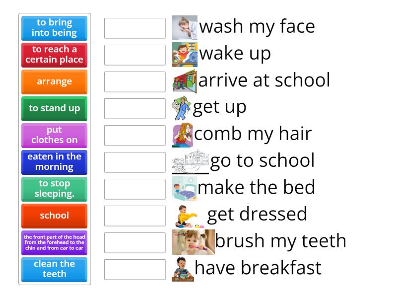 Daily routine - Match up