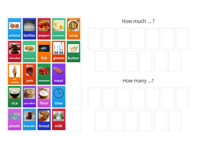 How much/How many? - Group sort