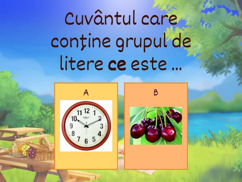 Grupurile de litere ce, ci, ge, gi, che, chi, ghe, ghi - Quiz