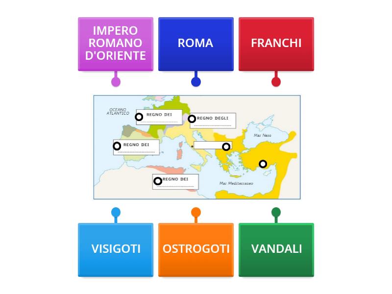 REGNI ROMANO-BARBARICI - Labelled diagram
