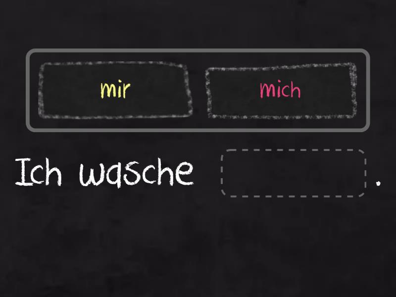 B1 Reflexive Verben Mit Akkusativ Und Dativ Complete The Sentence