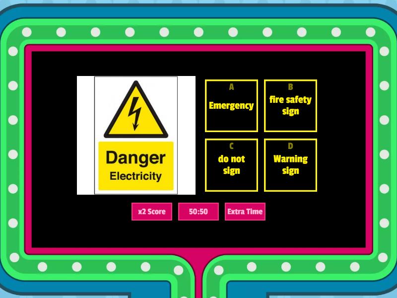 Health and safety signs - Gameshow quiz
