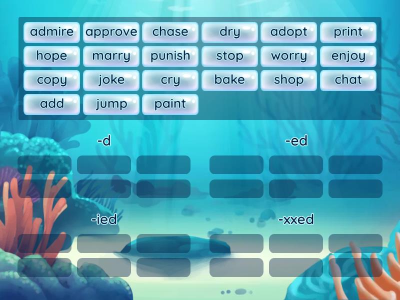 sorting past simple tense - Group sort