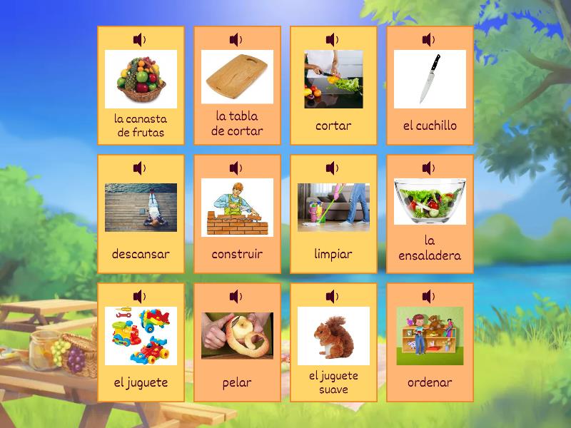 Vocabulario II (fichas) - Flip tiles