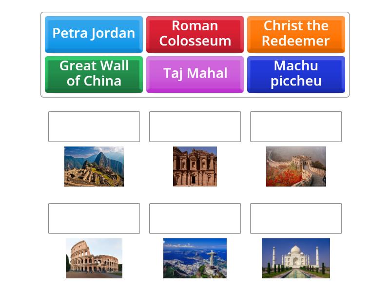 Wonders of the World - Match up