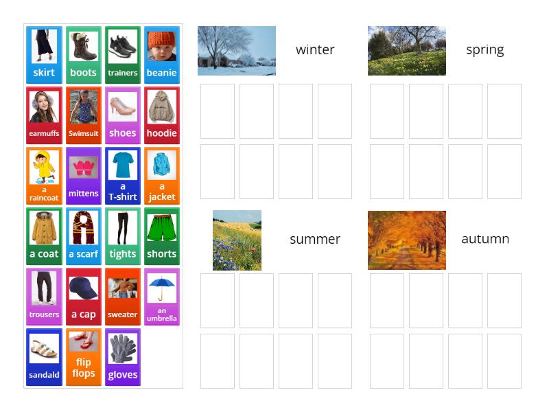 Clothes season - Group sort