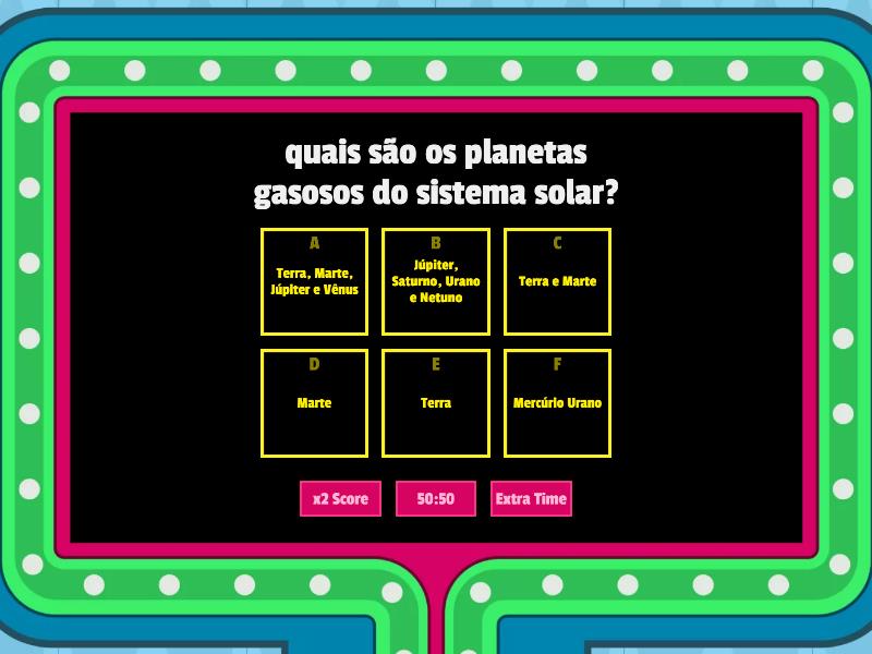Sistema Solar Quiz Básico - Gameshow quiz