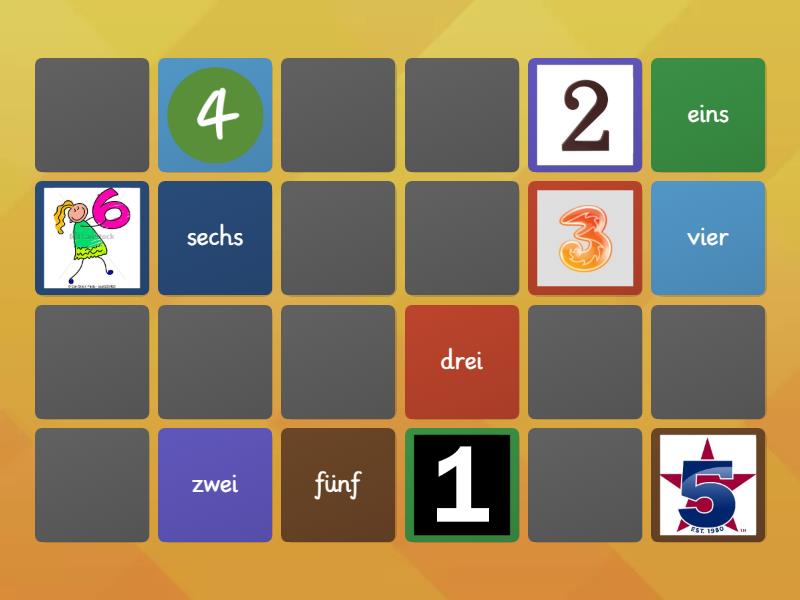 Zahlen 1-12 Memory - Matching pairs