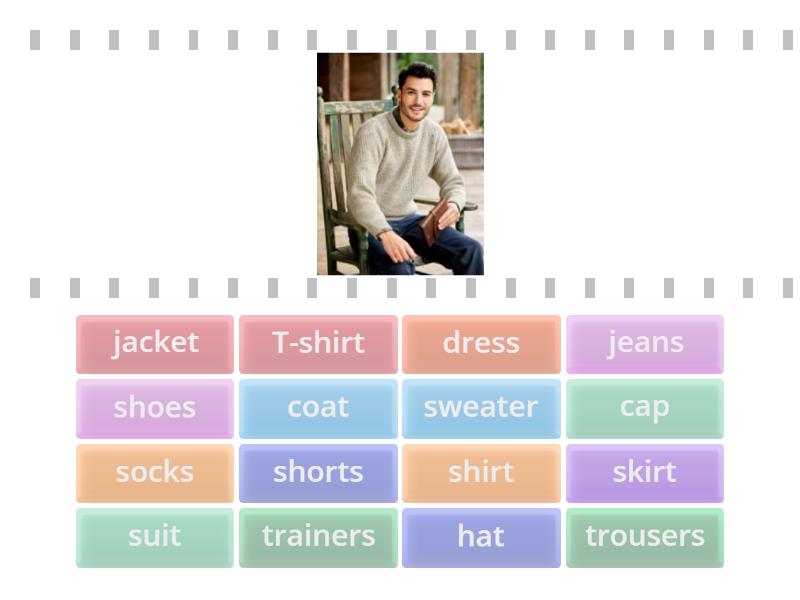 english file beginner 9B clothes - Find the match