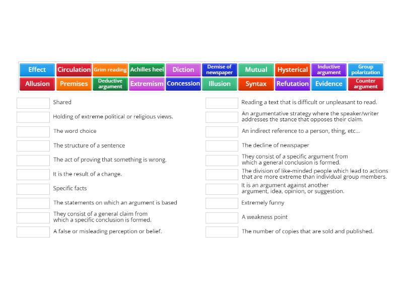 Activity 3.2 - Vocabulary - Match up