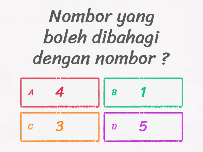 MATH - NOMBOR PERDANA YEAR 5 - Quiz