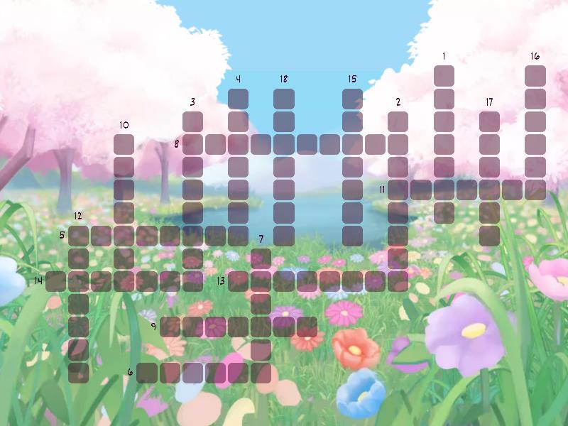 Verbs - Present continuous - Crossword