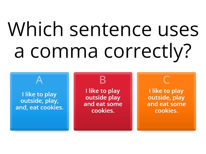 Use of Commas - Quiz