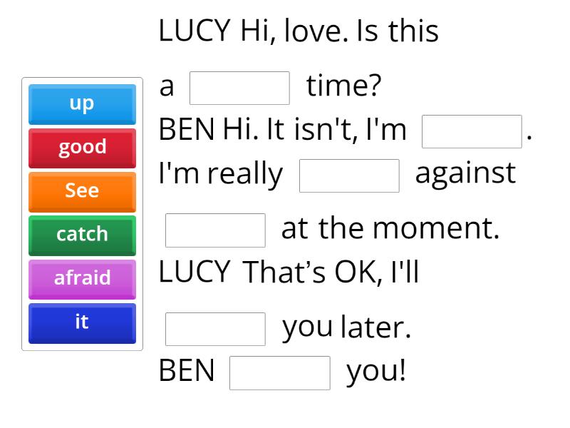Polite interruptions: Gapfill - Complete the sentence