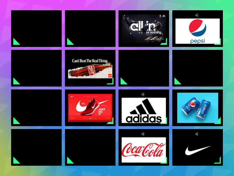 Logos of advertising - Matching pairs