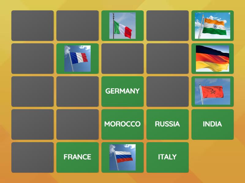 COUNTRIES - Matching pairs