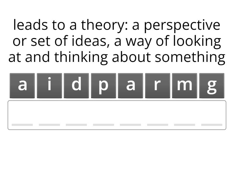 Sociology-Positivist Research Terms - Anagram