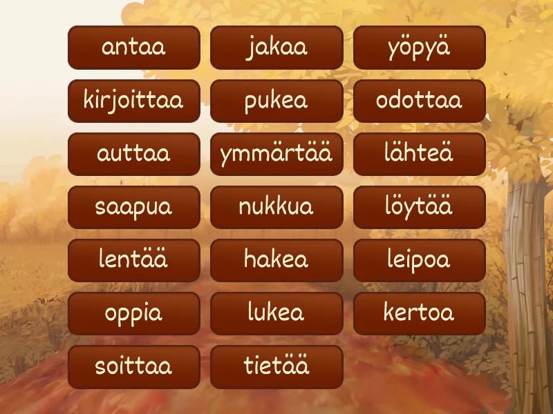 KPT-VERBEJÄ (verbityyppi 1) - Flip tiles