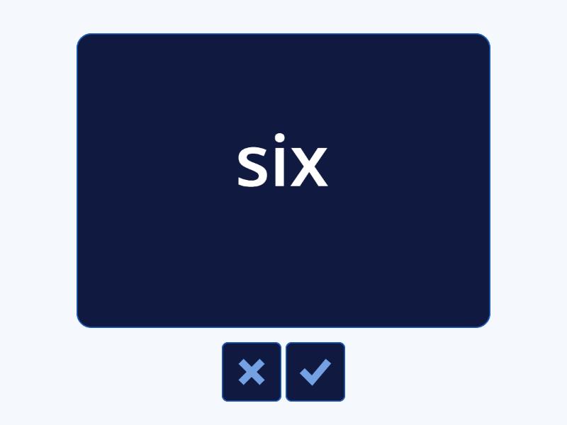 Number 1-60 - Flash cards