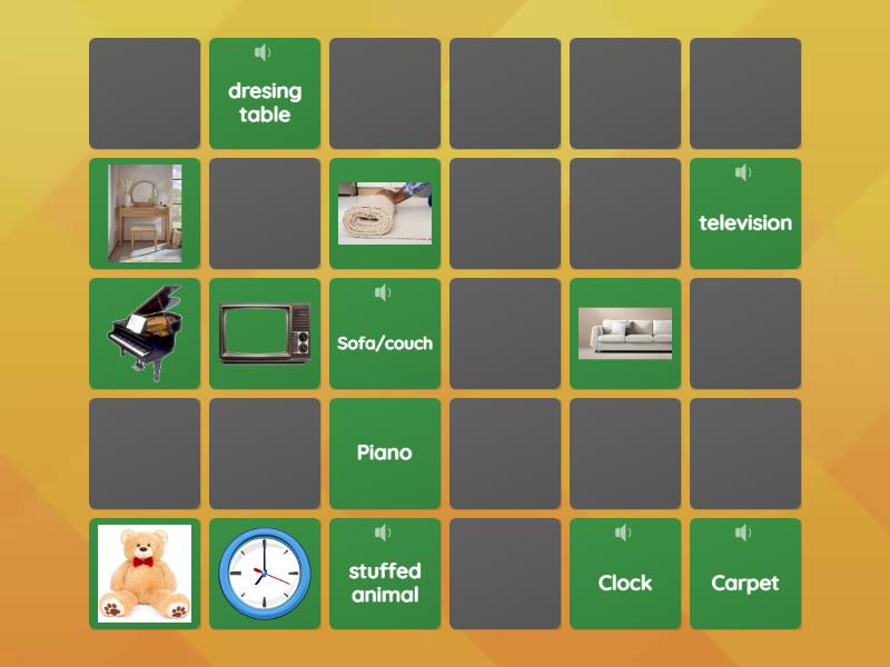 unit 2 common objects - Matching pairs