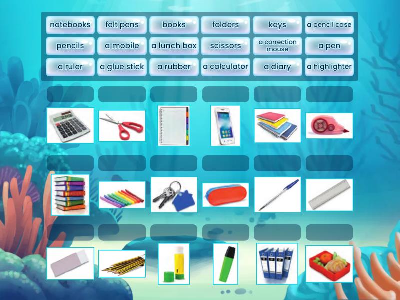 6e school objects reading comprehension - Match up