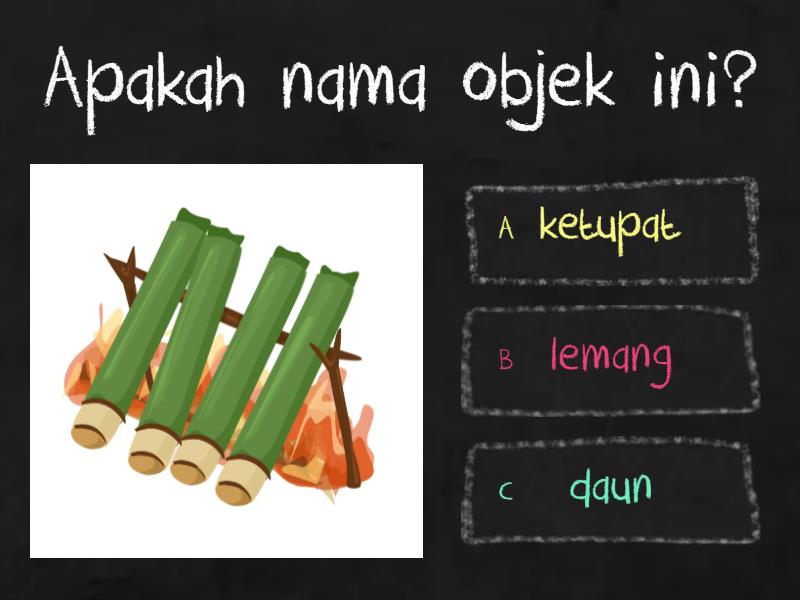 Pilih nama objek dengan tepat. - Quiz