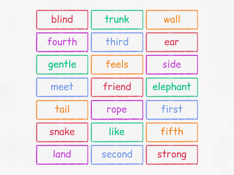 sight words - Flip tiles