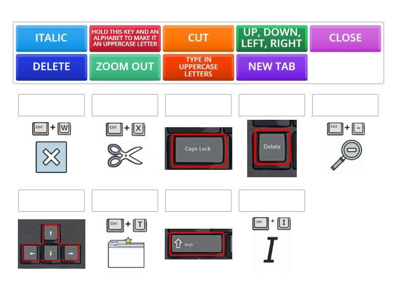 AIS BASIC KEYBOARD AND COMPUTER KEYBOARD SHORTCUTS - Match up