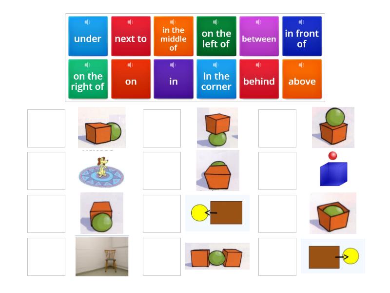 Prepositions of place (pre-intermediate EF 1C) - Сопоставить