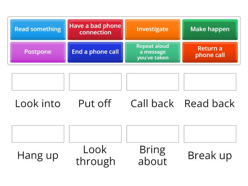 Phrasal Verbs BR Upper Intermediate Unit 10 - Une las parejas