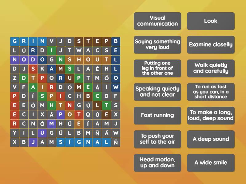 Vocabulary review - Wordsearch