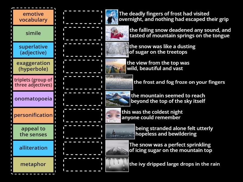 Figurative Device Examples - Match up