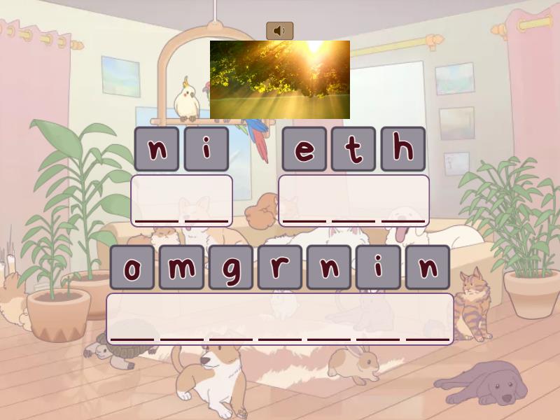 ff2 unit 8 (in the morning/evening/afternoon, at night) - Anagrama