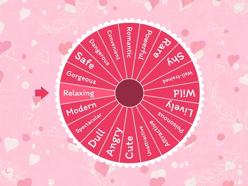 Descriptive adjectives - Spin the wheel