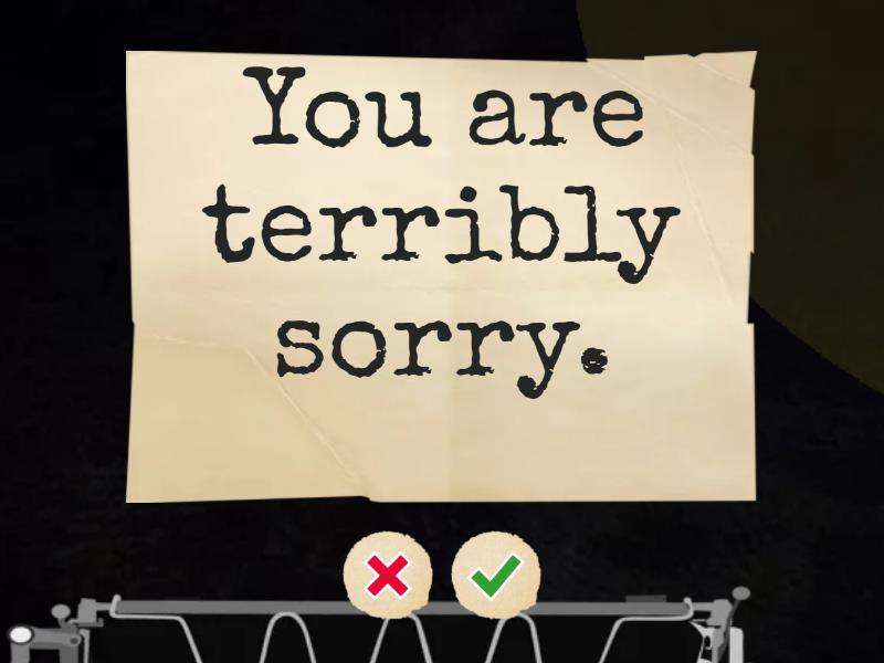 I am terribly sorry. - Flash cards