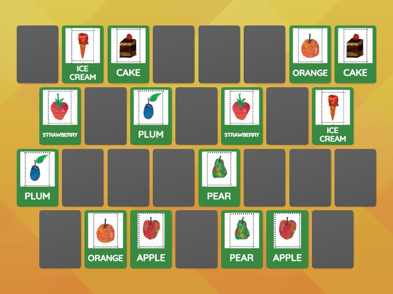 THE VERY HUNGRY CATERPILLAR | MEMORY GAME - Parejas