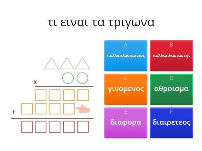 οροι πολλαπλασιασμος - Quiz