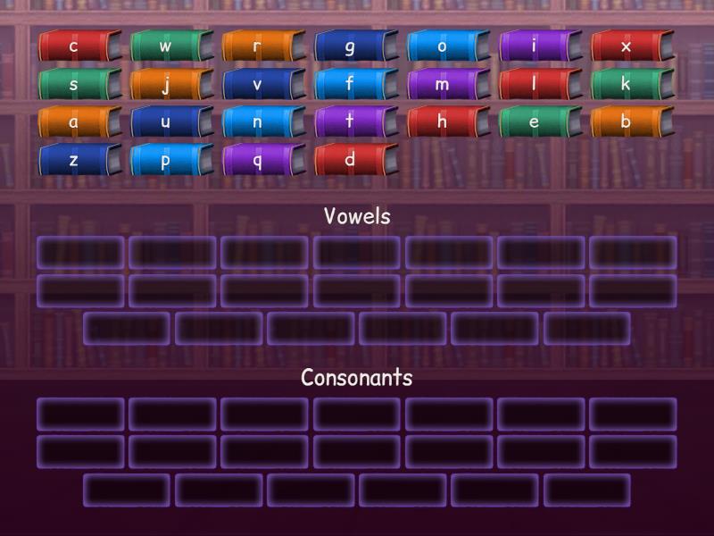 Vowels and Consonants Sort - Group sort