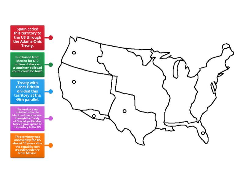 Manifest Destiyn Map Practice 1 - Labelled diagram