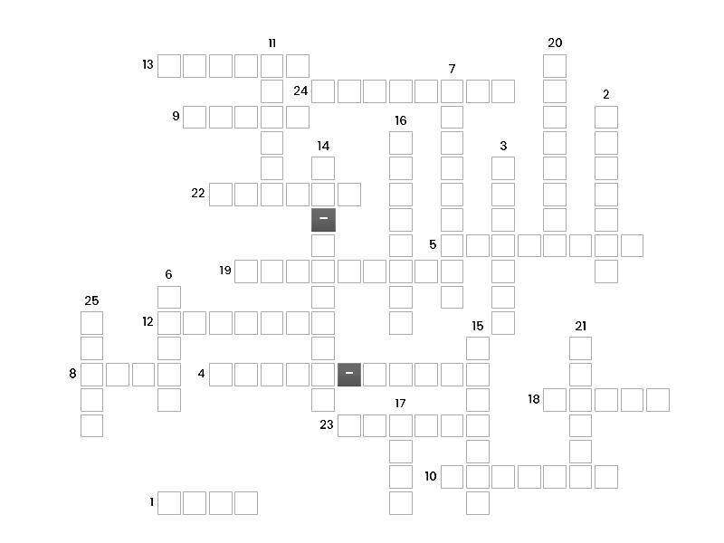 TTS Pengetahuan Umum - Crossword