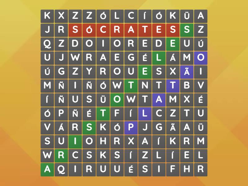 6º ano - Aristóteles - Platao e Sócrates. - Wordsearch