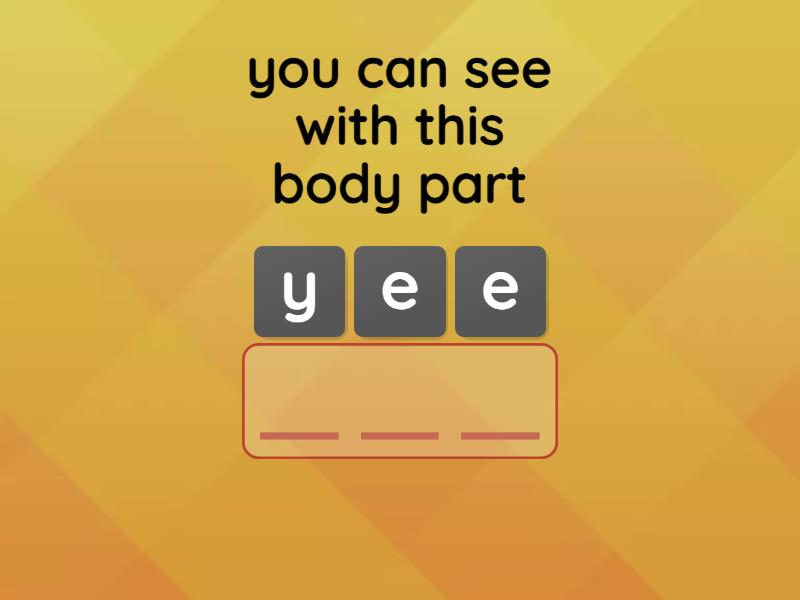 Body parts - Anagram