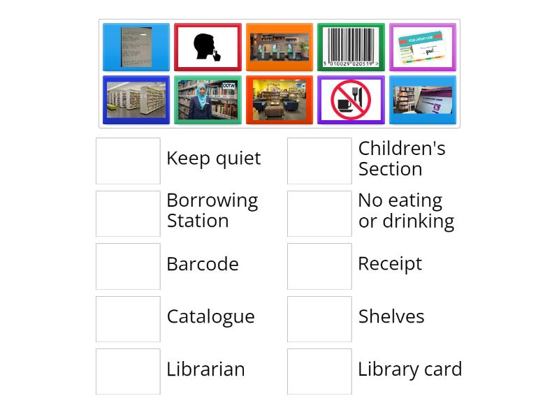 Library - Matching vocab - Match up