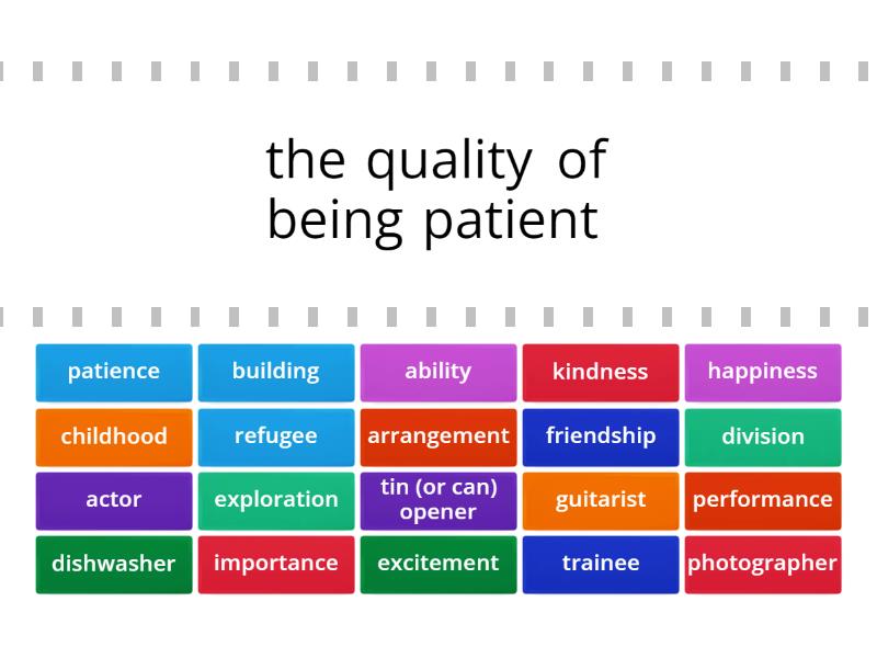 Word building: noun suffixes - Find the match