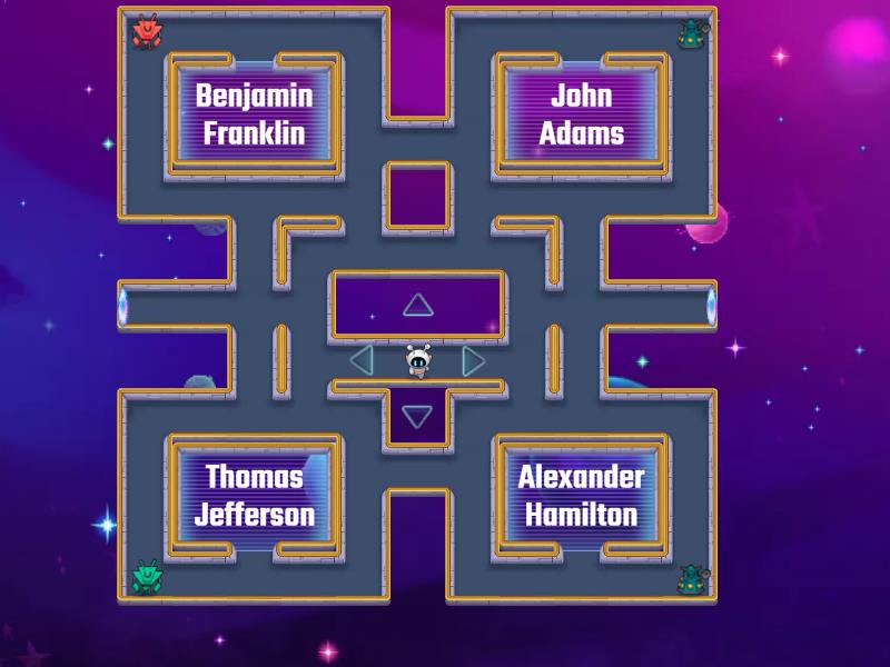 John Adams and George Washington - Maze chase