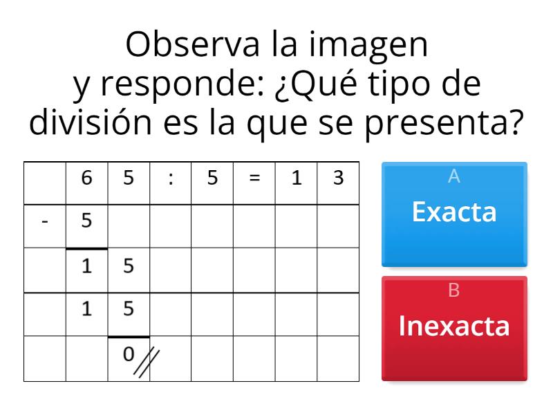 Divisiones cuarto básico - Quiz