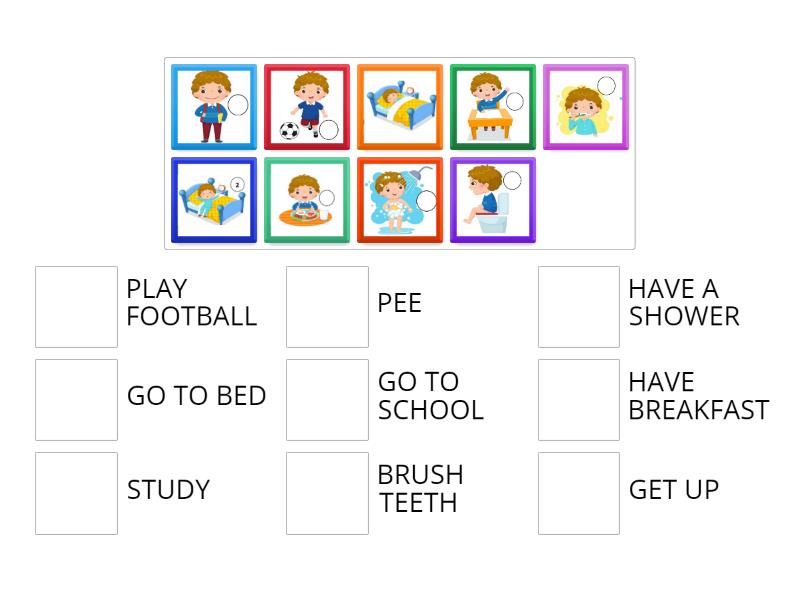 Daily routine - Match up