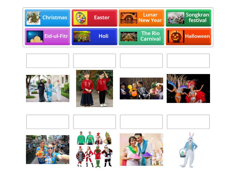 Festivals and celebrations - Match up